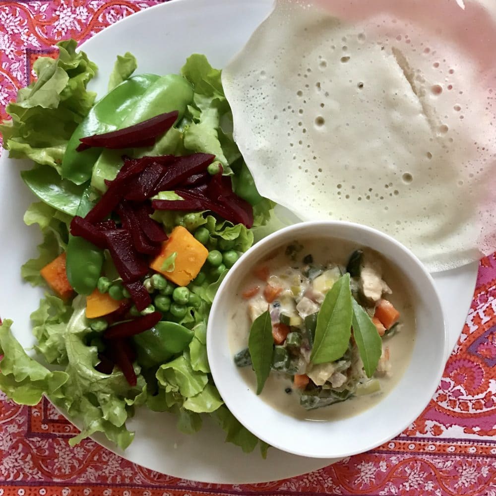 Chicken Vegetable Stew from Kerala South India in Syrian Christian Style